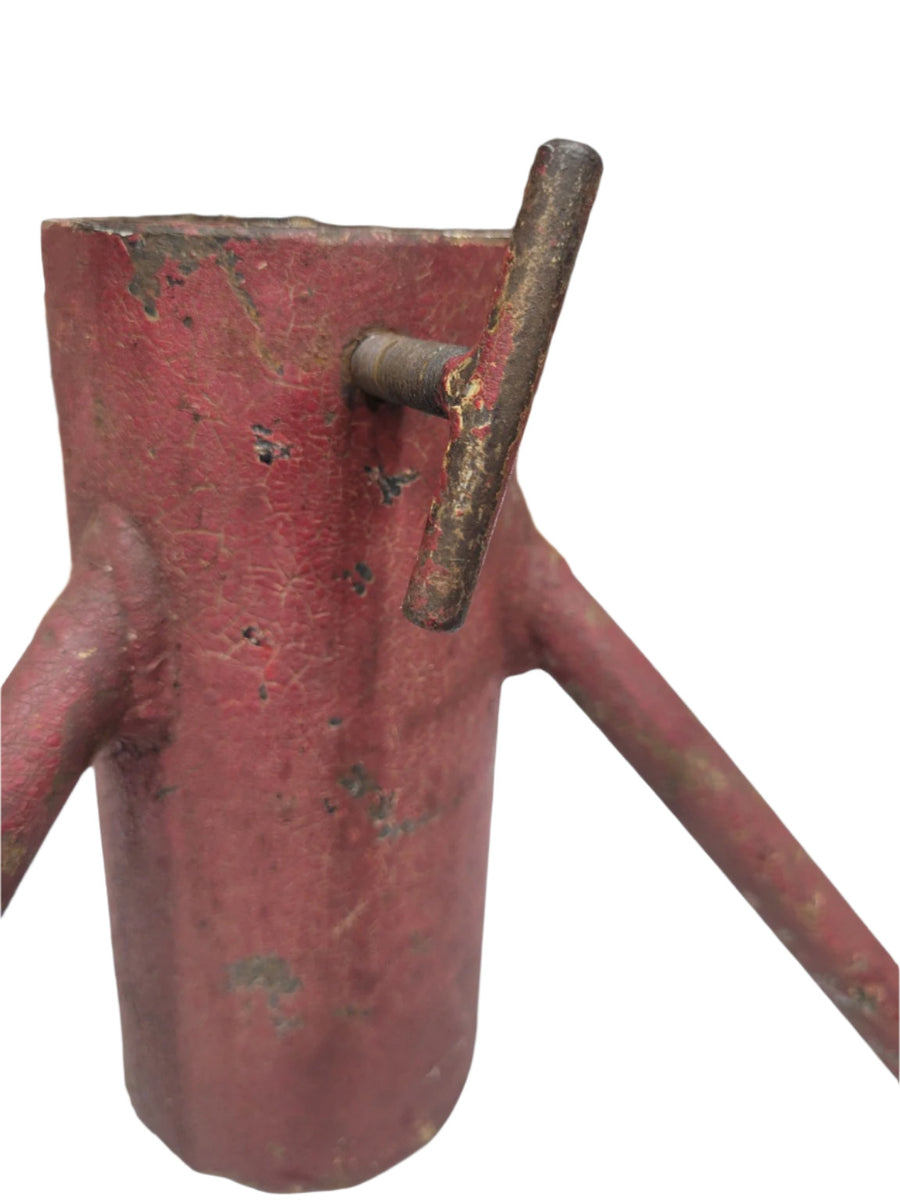 Vintage Cast Iron Christmas Tree Stand – Red Tripod Base – Rebuilders Xchange