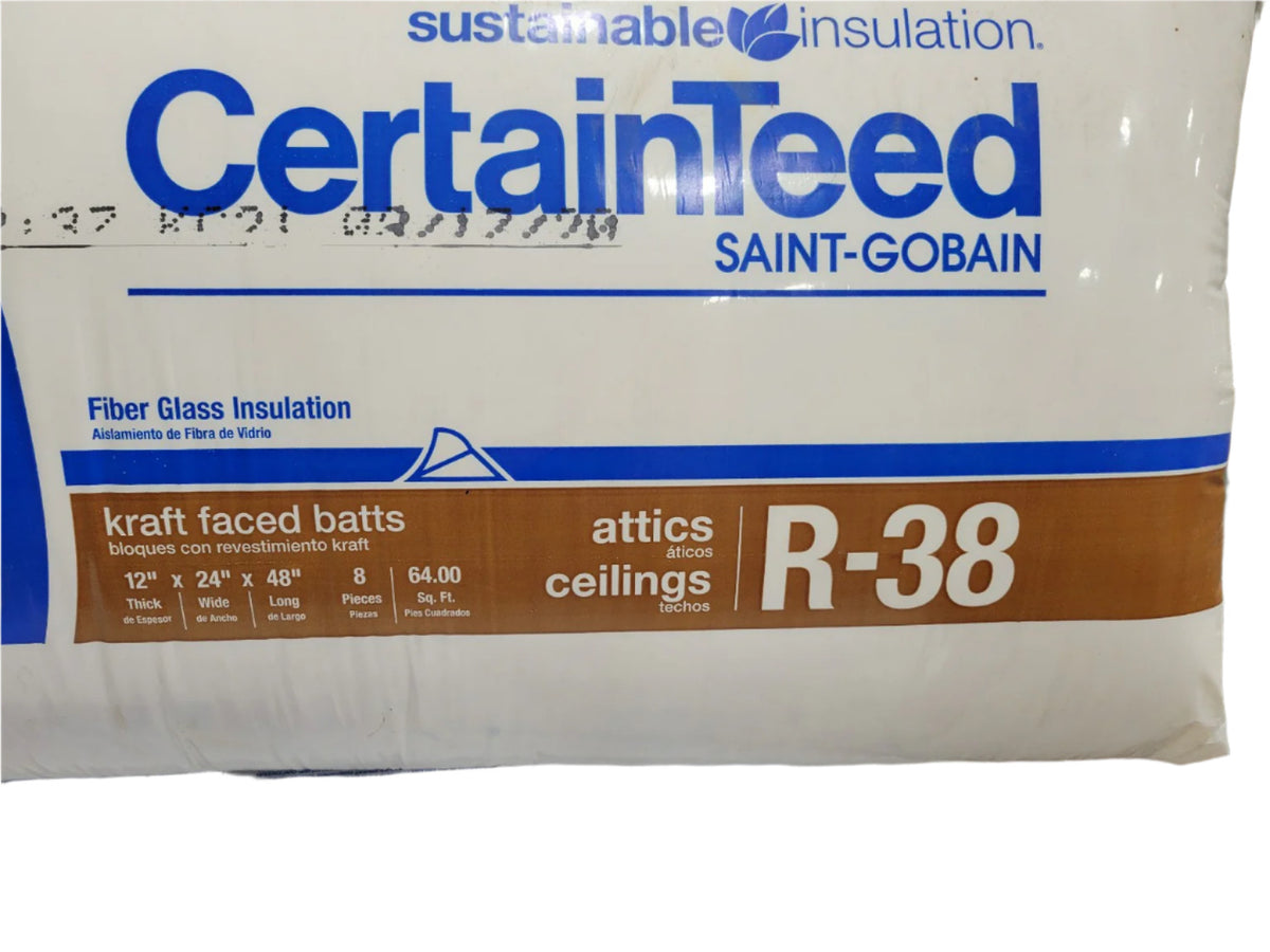 CertainTeed Sustainable Insulation R-38 Kraft Faced Batts – Rebuilders ...