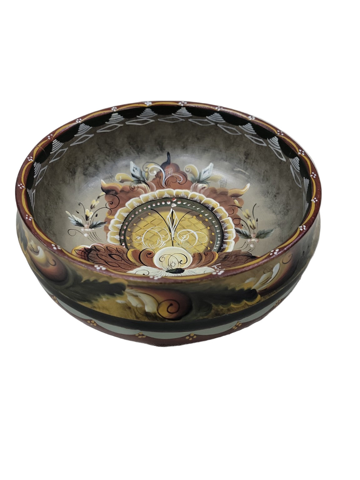 Hand-Painted Norwegian Rosemaling Decorative Bowl – Signed by Artist ...